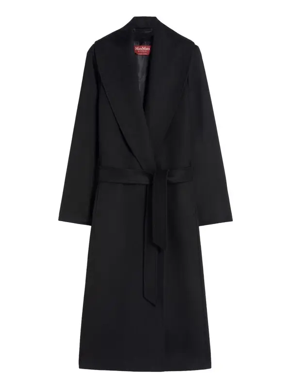Max Mara Pure Virgin Wool Broadcloth Coat - Black