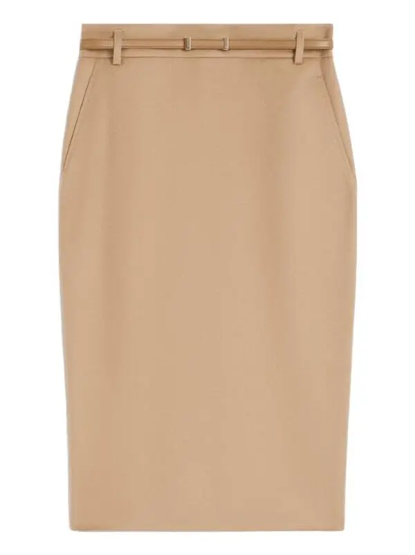 Max Mara Wool Pencil Skirt - Camel