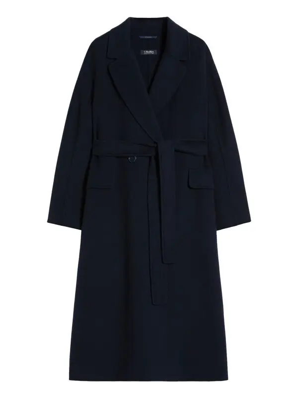 Max Mara Oversized Wool Overcoat - Navy