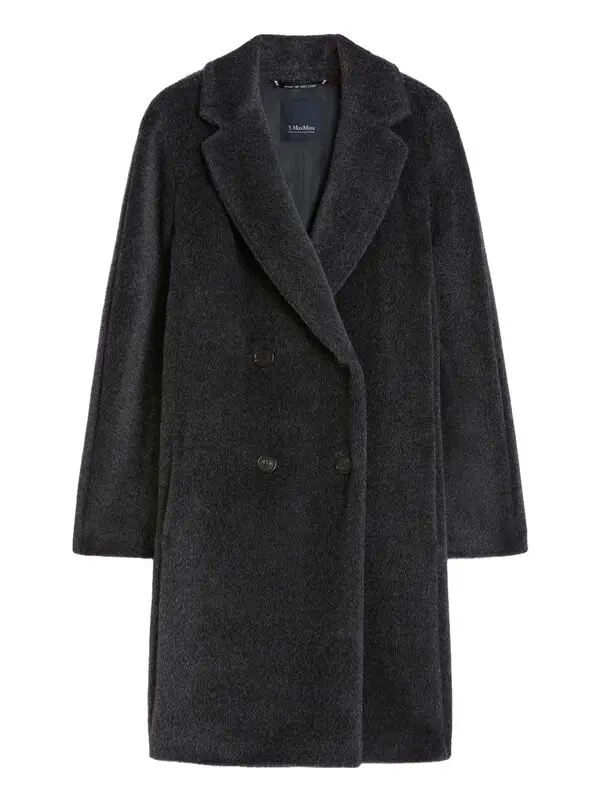 Max Mara Wool And Alpaca Midi Coat - Medium Grey
