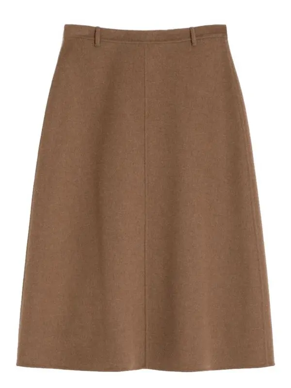 Max Mara Flared Wool Skirt - Brown