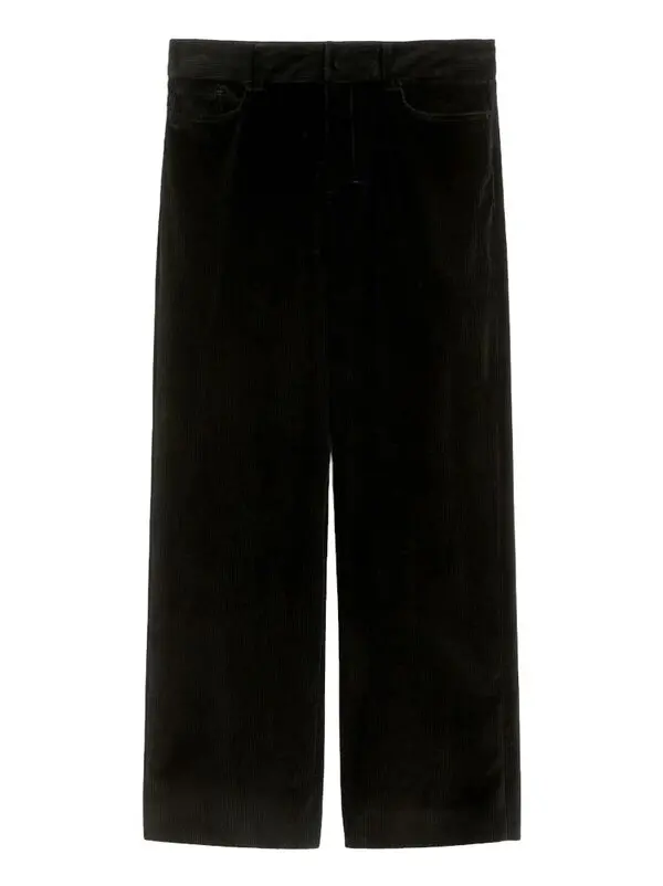 Max Mara Corduroy Flared Trousers - Black