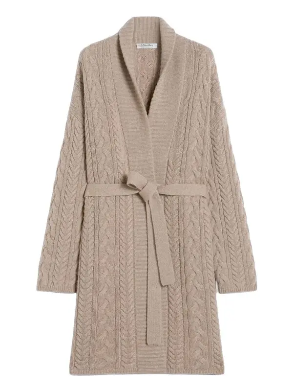 Max Mara Wool And Cashmere Knit Cardigan - Beige