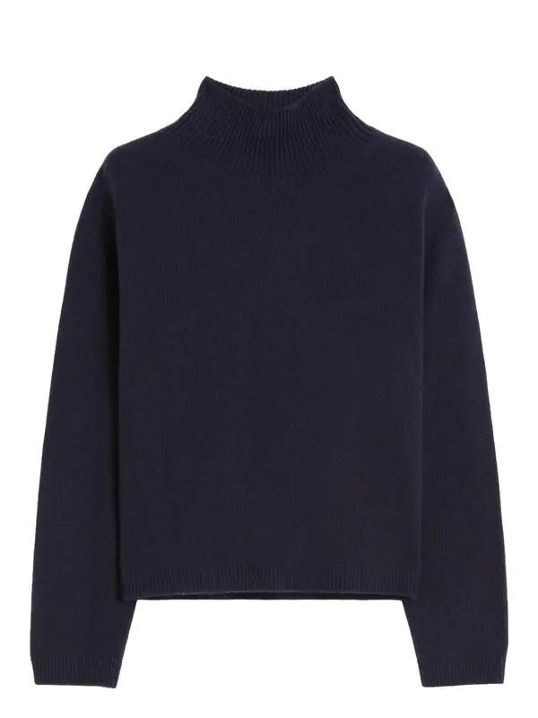 Max Mara Wool And Cashmere Polo-neck Sweater - Avio