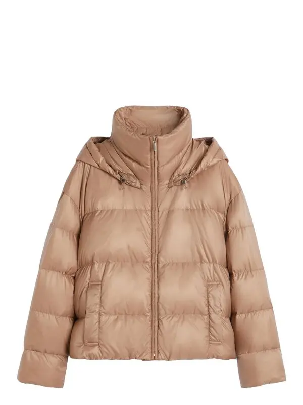 Max Mara Hooded Down Jacket - Camel