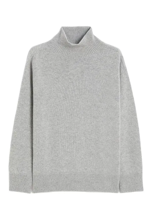 Max Mara Cashmere Polo-neck Sweater - Light Grey