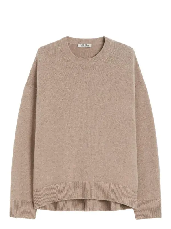 Max Mara Relaxed-fit Wool And Cashmere Sweater - Beige
