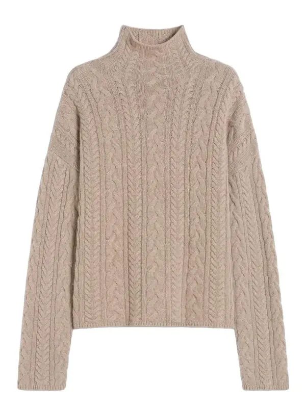 Max Mara Wool And Cashmere Polo-neck Sweater - Beige