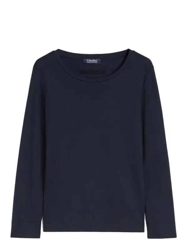 Max Mara Long-sleeved Jersey T-shirt - Ultramarine