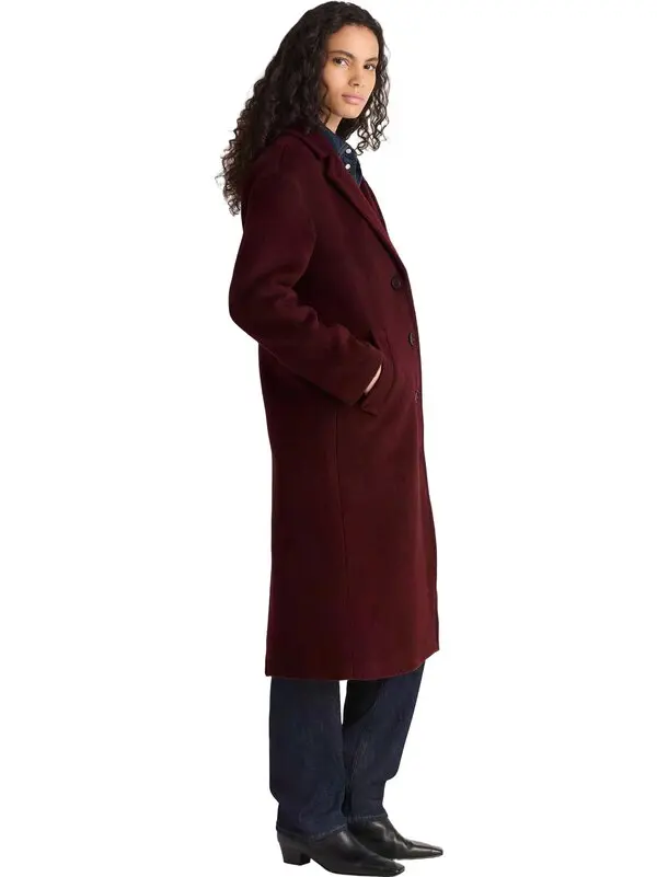 Madewell Alonzo Alpaca-wool Blend Coat - Smoked Claret
