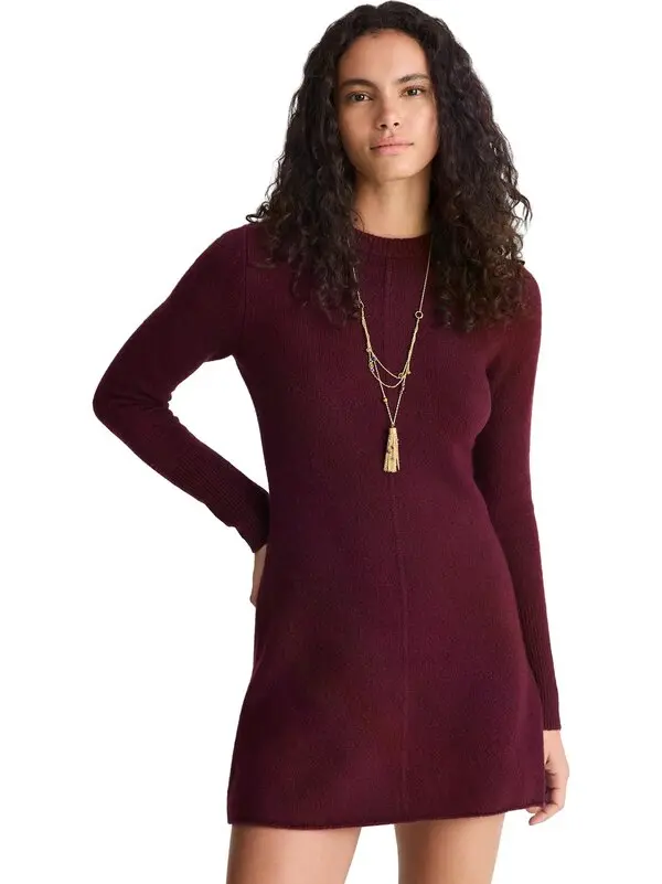 Madewell Sweater Mini Dress - Dark Pomegranate