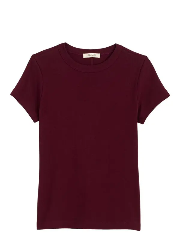 Madewell The '90s Crewneck Tee - Dark Pomegranate