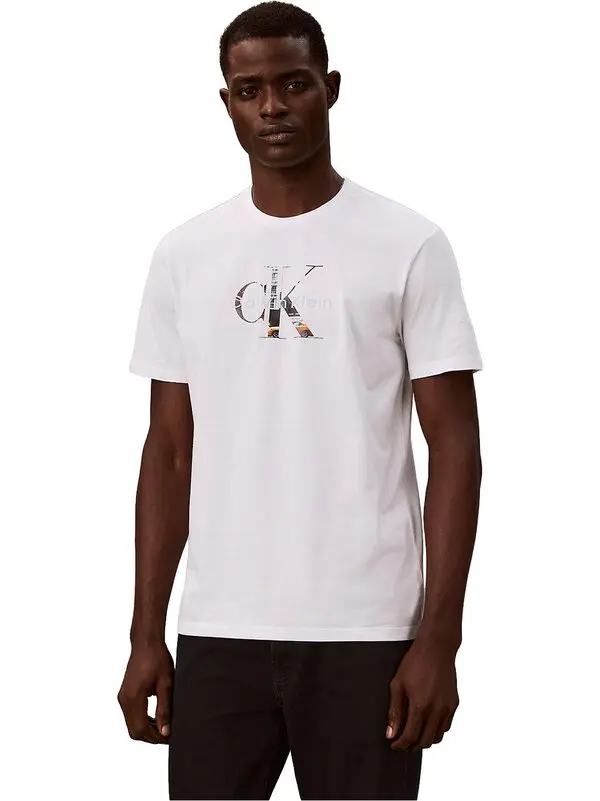 Calvin Klein Photo Monologo Graphic Classic T-shirt - Bright White