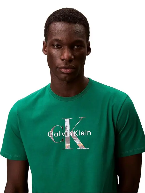 Calvin Klein Photo Monologo Graphic Classic T-shirt - Deco Green