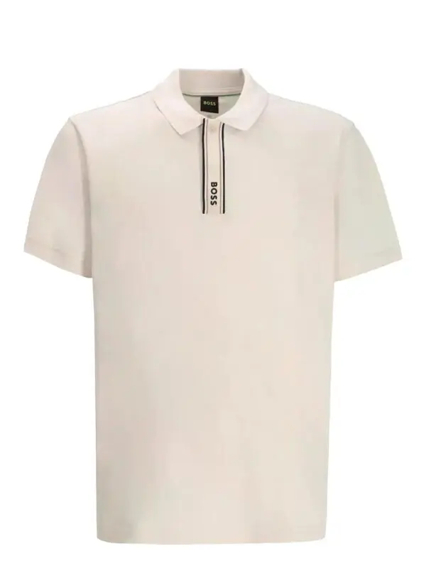 BOSS Logo-detail Polo Shirt - Neutrals