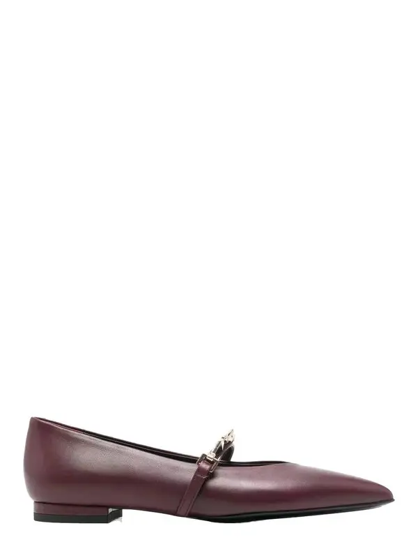 SERGIO LEVANTESI Strap Ballet Flats - Red