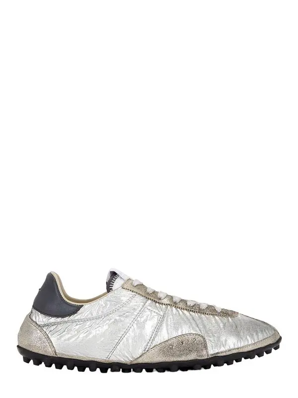 MAISON MARGIELA Sprinters Low Top Sneakers - Silver  White  & Natural