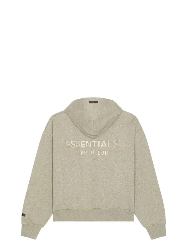 Fear Of God Classic Fit Fleece Zip-up Hoodie - Concrete Heather