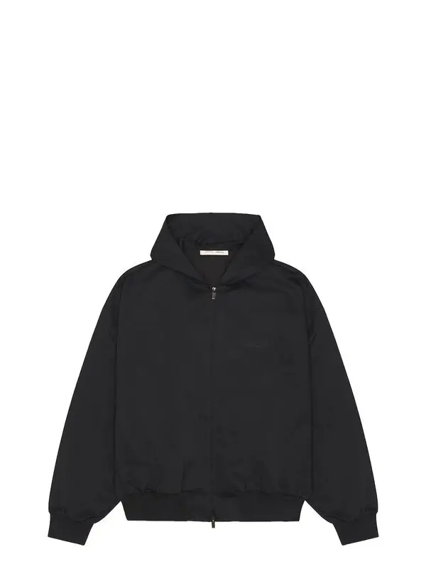Fear Of God Poly Cotton Twill Hoodie - Jet Black