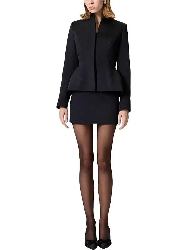 NOCTURNE Structured Blazer Jacket - Black