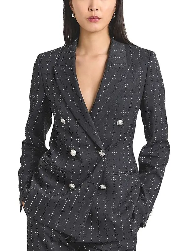 Derek Lam 10 Crosby Walter Mini Studded Blazer - Grey/silver