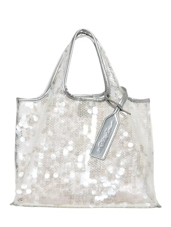 3.1 Phillip Lim Mini Sequin Mesh Tote Bag - Silver