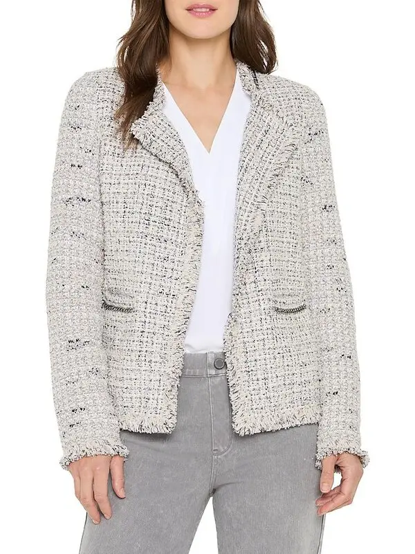 NIC+ZOE Chain Trim Blazer - Grey Multi