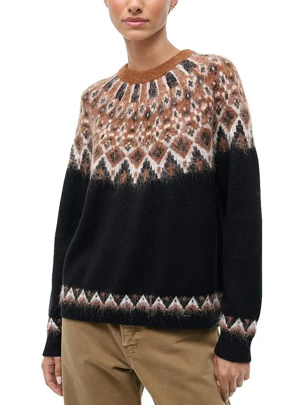 Staud Zane Crewneck Fair Isle Sweater - Zermatt