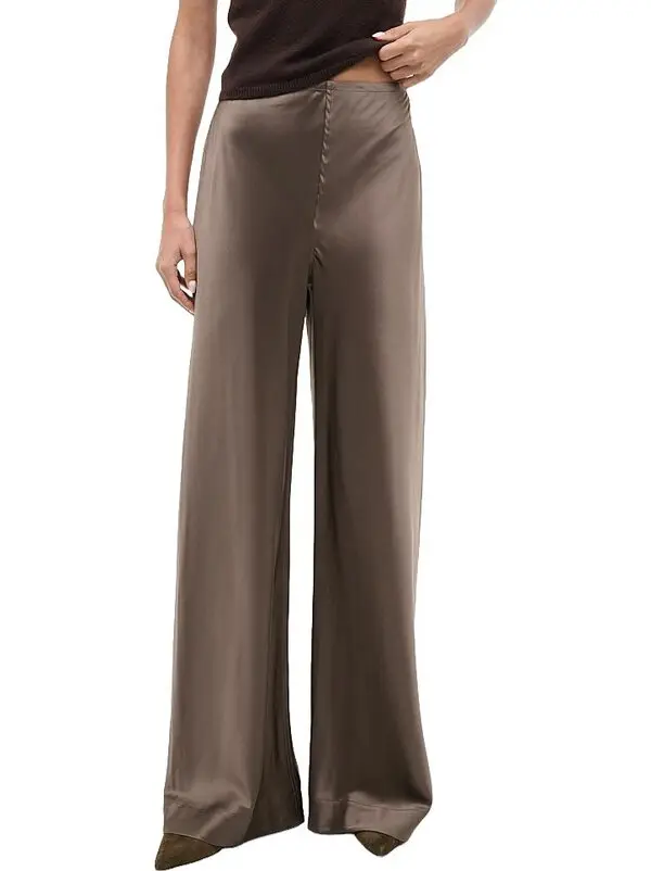 Staud Stroll Wide Leg Trousers - Truffle