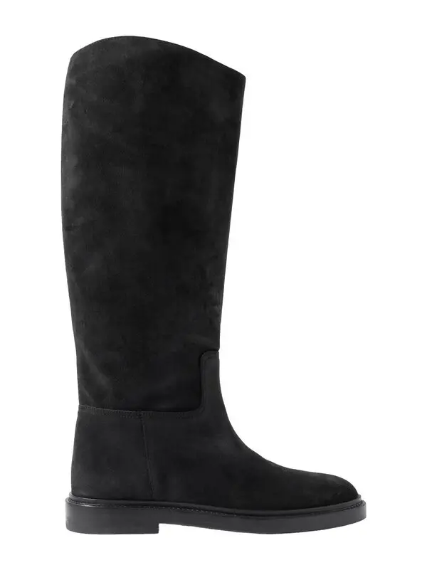 Legres 80 Suede Knee Boots - Black