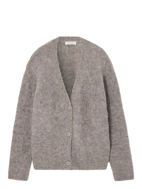 THE FRANKIE SHOP Elland Brushed Alpaca-blend Cardigan - Gray