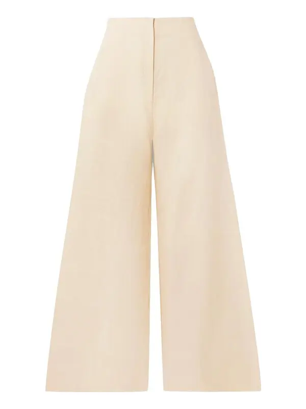 ANDRES OTALORA El Sol Linen Wide-leg Pants - Ivory