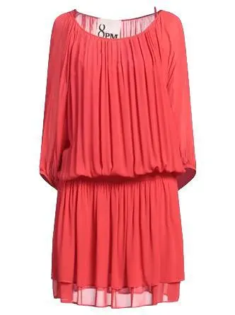 8PM Mini Flared Dress - Tomato Red