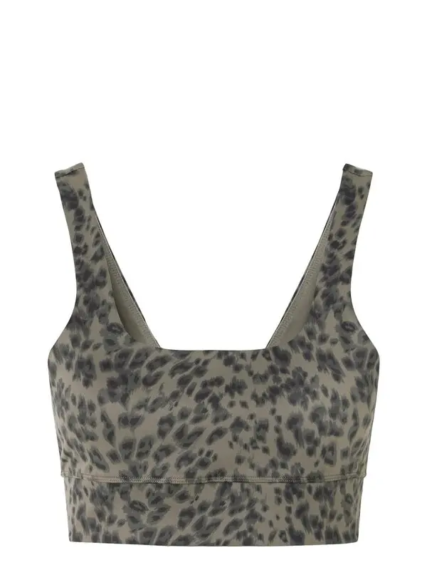Varley Cori Cheetah-print Freesoft Sports Bra - Brown