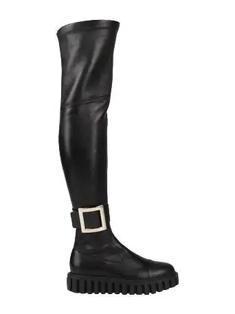 ROGER VIVIER Leather Over-the-knee Boots - Black