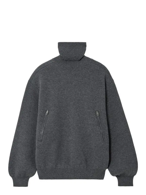 Balenciaga Wool-blend Turtleneck Sweater - Gray
