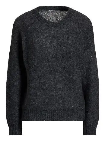 Peserico Sweater In Lead Polyester, Polyamide, And Alpaca Wool With Metallic Fiber - Grey