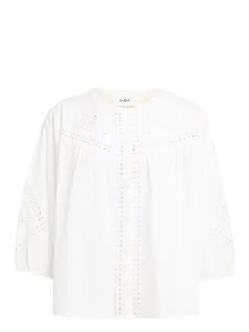 Ba&sh Poplin Shirt With Lace Trims - White