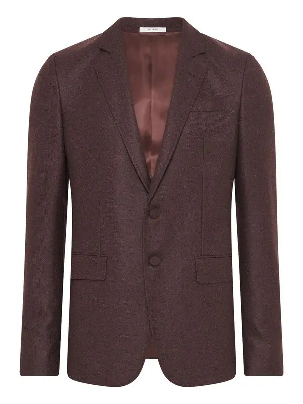 Gabriela Hearst Irving Jacket In Wool Cashmere Flannel - Burnt Sienna