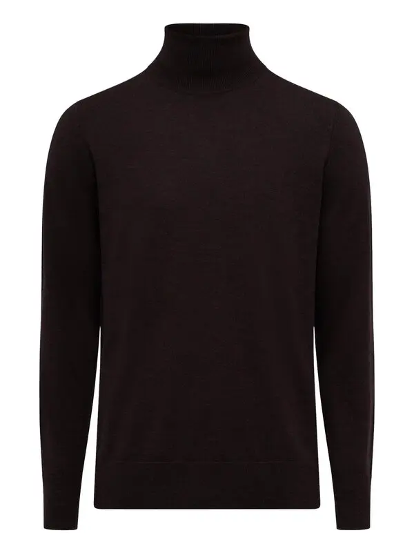 Gabriela Hearst Jermaine Merino Wool Turtleneck - Chocolate