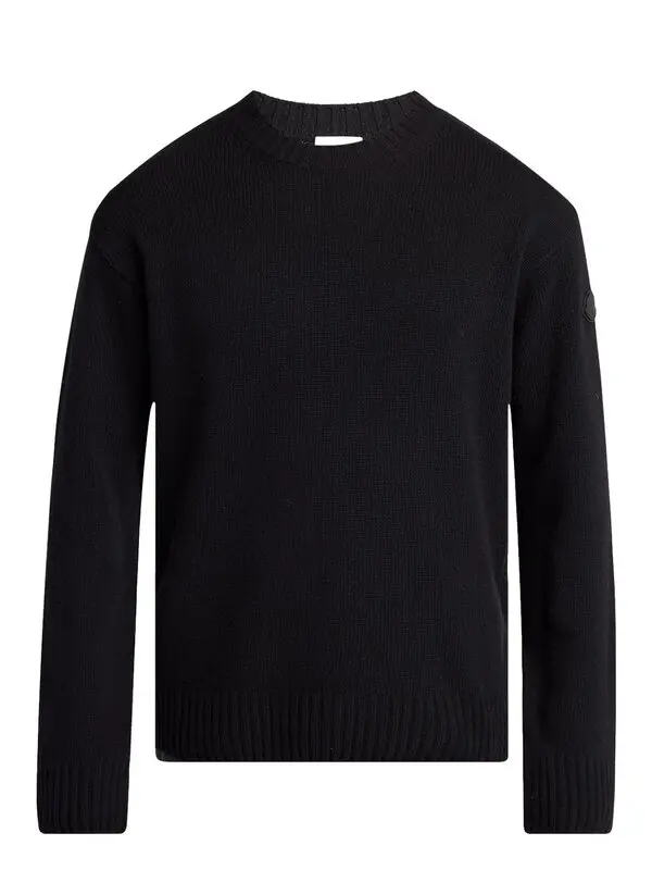 Moncler Wool And Cashmere Crewneck Sweater - Black