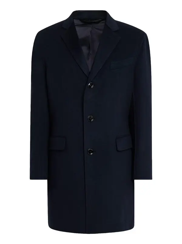 Brioni Wool And Cashmere Double-face Top Coat - Midnight B