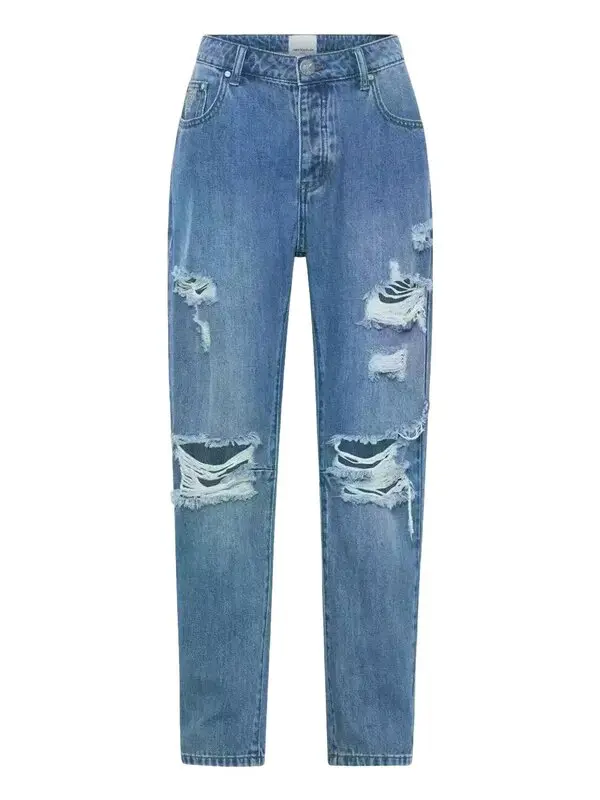 ONETEASPOON Distressed Five-pocket Jeans - Blue
