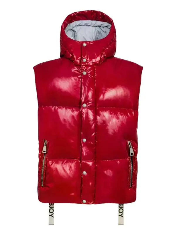 Khrisjoy Hooded Puffer Gilet - Red