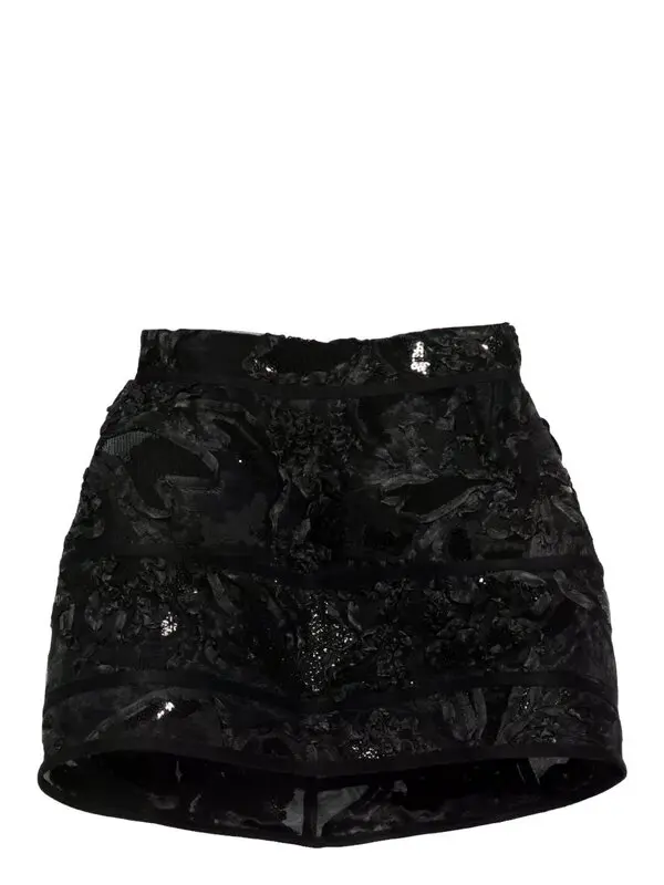 MITILIANE COUTURE Embroidered Skirt - Black