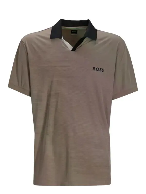 BOSS Logo-detail Polo Shirt - Neutrals