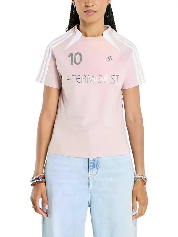Adidas Logo-stripe T-shirt - Pink