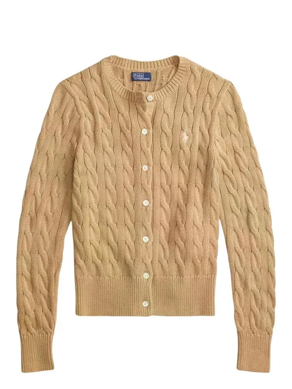 Polo Ralph Lauren Cable-knit Long-sleeve Cardigan - Neutrals