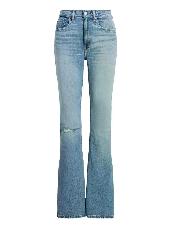 Polo Ralph Lauren Ripped-detail Flared Jeans - Blue