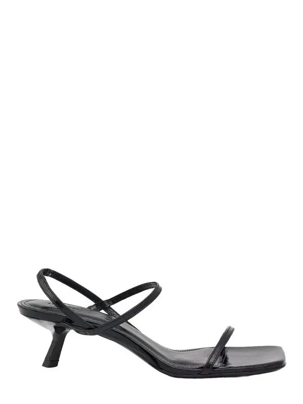 ANINE BING 50mm Square-toe Stiletto-heel Sandals - Black